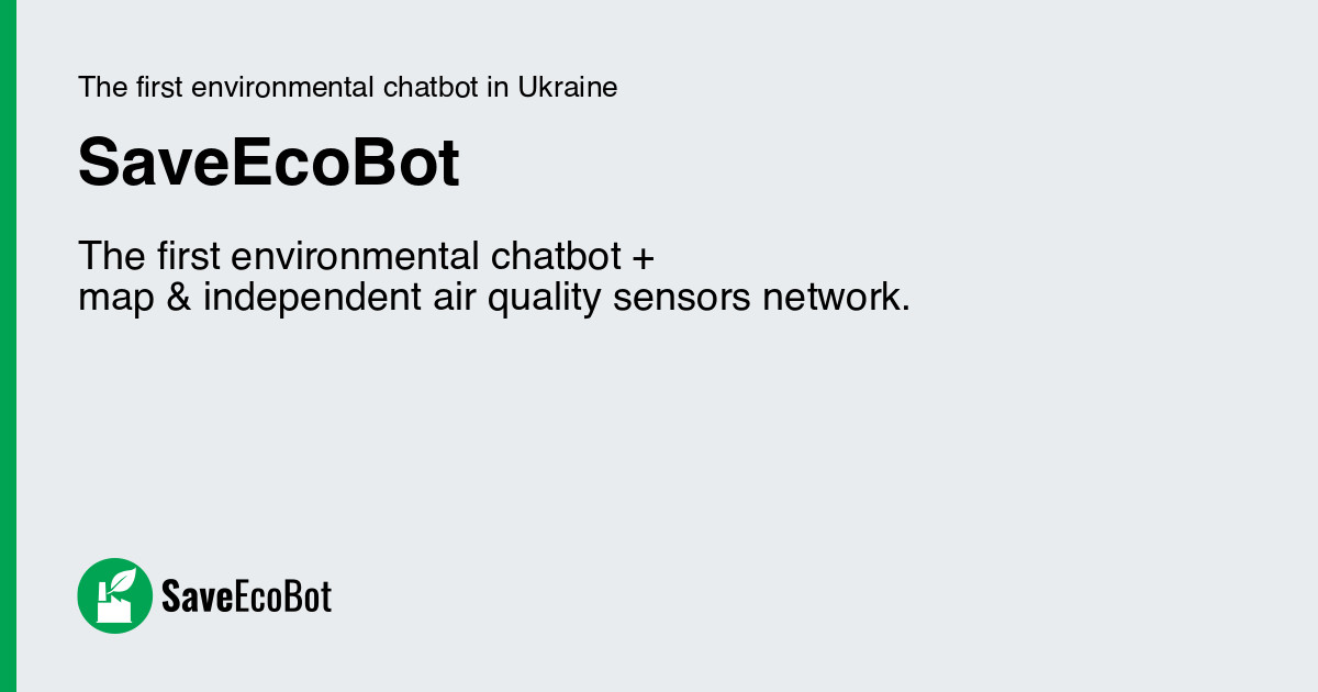 The first environmental chatbot in Ukraine - SaveEcoBot
